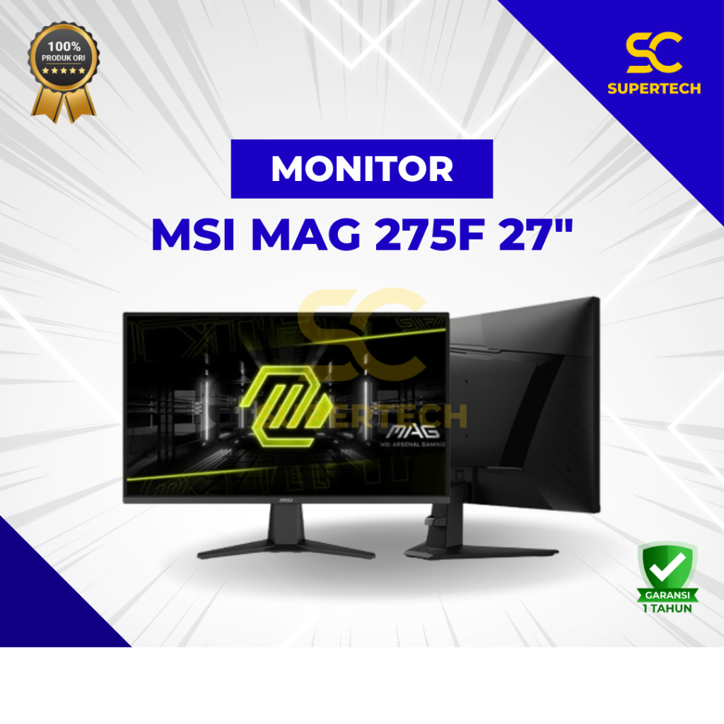 Jual MSI MAG 275F - 27 Inch IPS 180Hz 0.5ms 27" GAMING MONITOR | Shopee ...