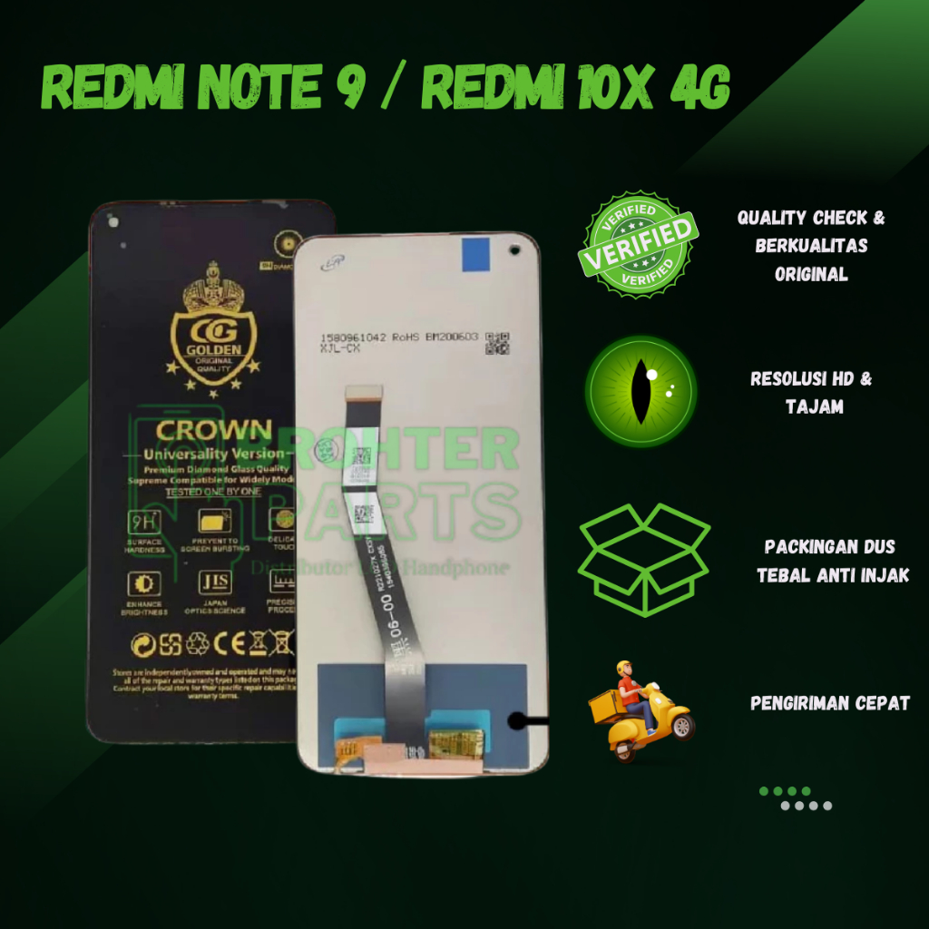Jual LCD XIAOMI REDMI NOTE 9 / REDMI 10X 4G TOUCHSCREEN FULLSET COMPLETE ORIGINAL | Shopee Indonesia