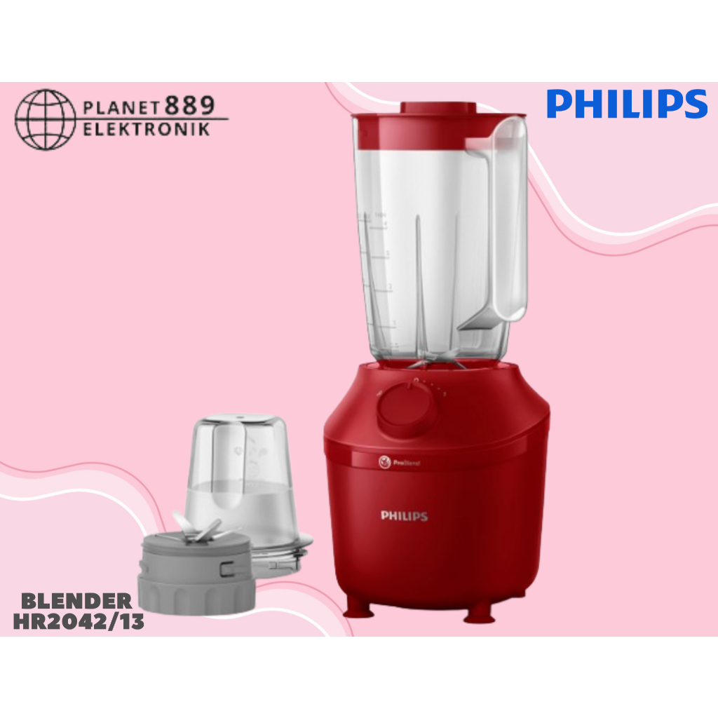 Jual Philips Blender 3000 Series HR2042/13 Red - Kapasitas 1L | Shopee ...