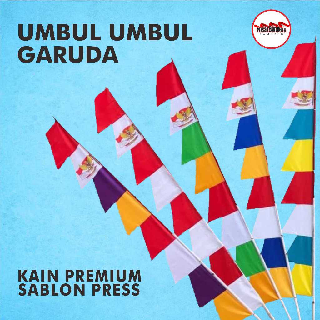 Jual BENDERA UMBUL UMBUL GARUDA PREMIUM (10 PCS) | Shopee Indonesia