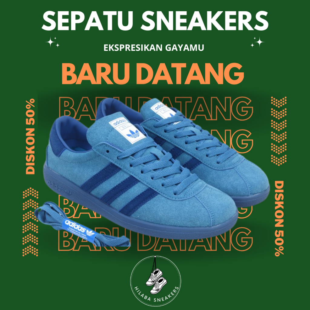 Jual Sepatu Sneakers Casual Adidas Bali Islands Blue Pria Wanita ...