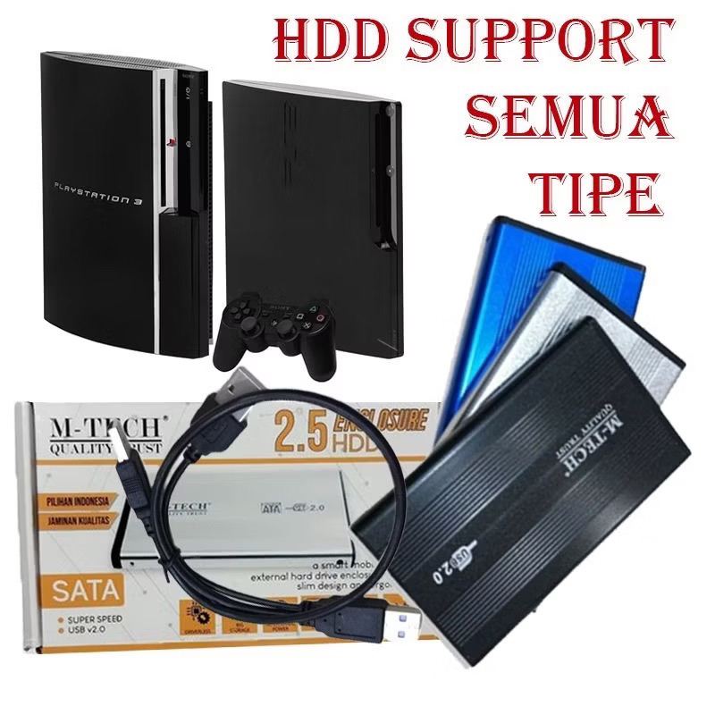 Jual Hardisk Eksternal HDD PS3 500GB|320GB|250GB| Support PS3 CFW/MNCM ...