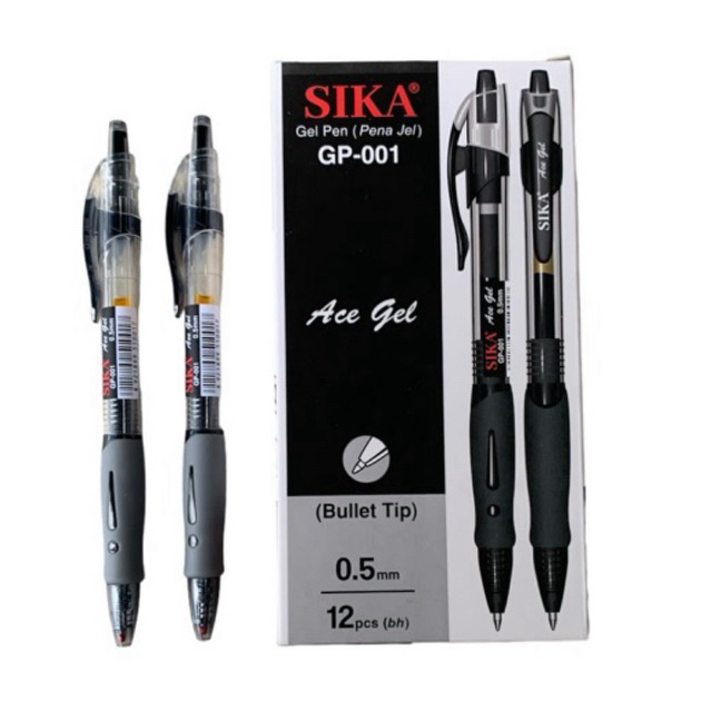 Jual 1Pcs Pen Gel Cetek 0.5mm SIKA GP-001/Pulpen Sika Hitam Murah ...