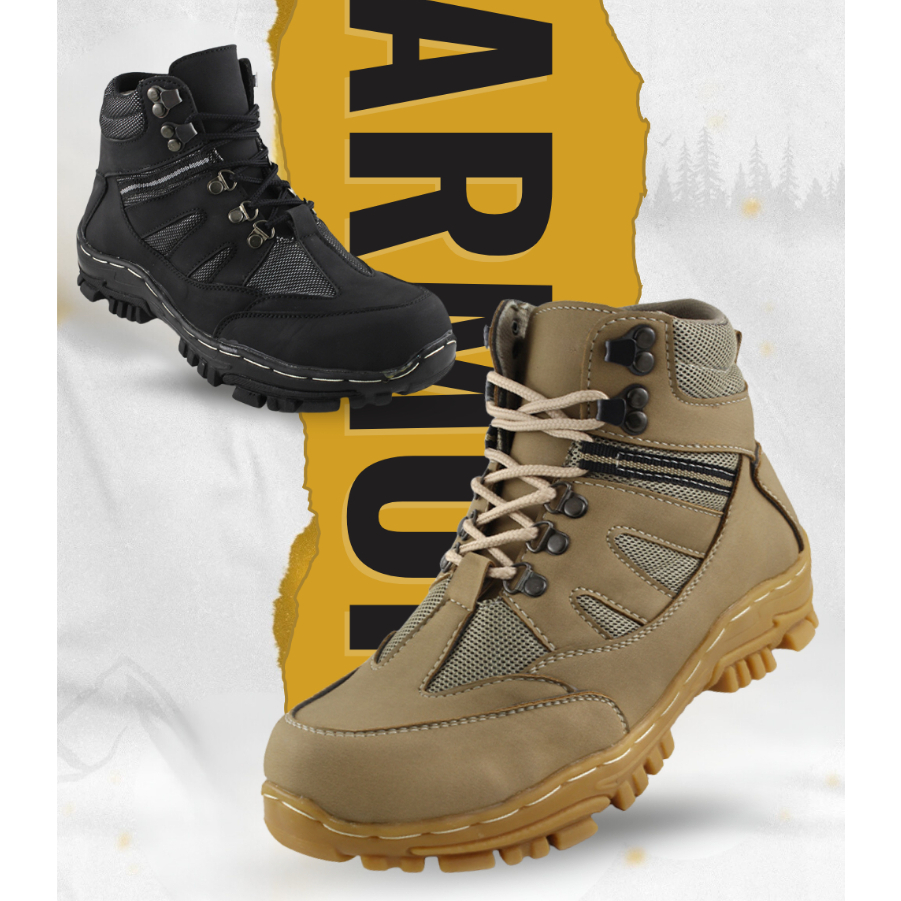 Jual Sepatu Boot Safety Pria Ujung Besi Kerja Outdoor Hiking Adventure ...