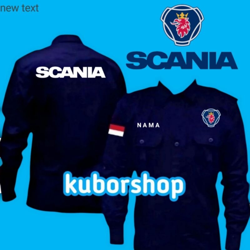 Jual kemeja kerja scania baju scania seragam scania full bordir ...