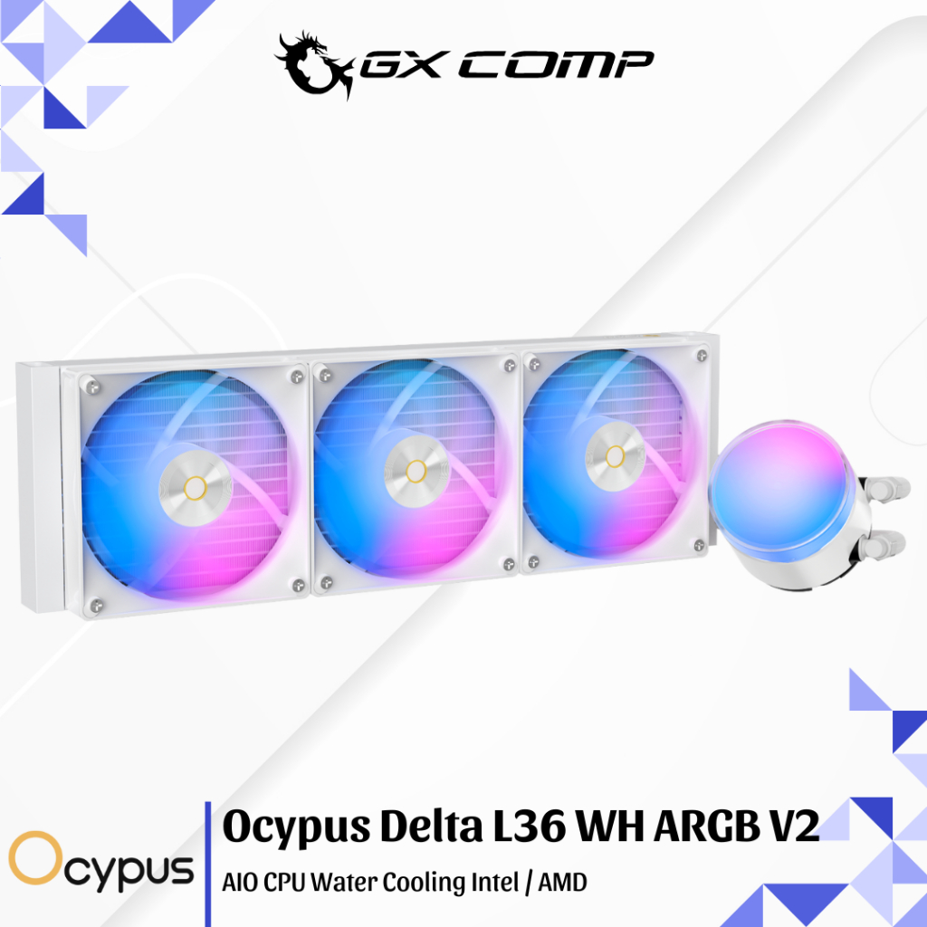 Jual Ocypus Cooler Delta L36 WH White ARGB V2 360mm | AIO CPU Water ...