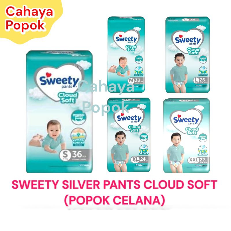 Jual Popok Sweety Silver Pants Cloud Soft S36/ M32/ L26/ XL24/ XXL22 ...