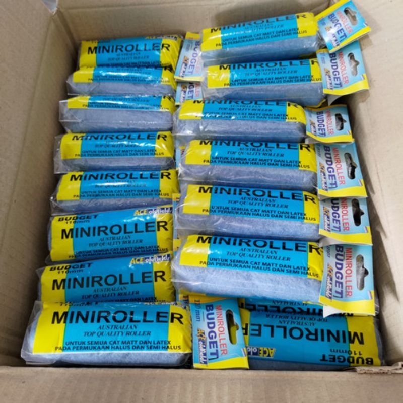 Jual Refill kuas rol mini ace kecil budget biru kecil, isi kuas rol ...