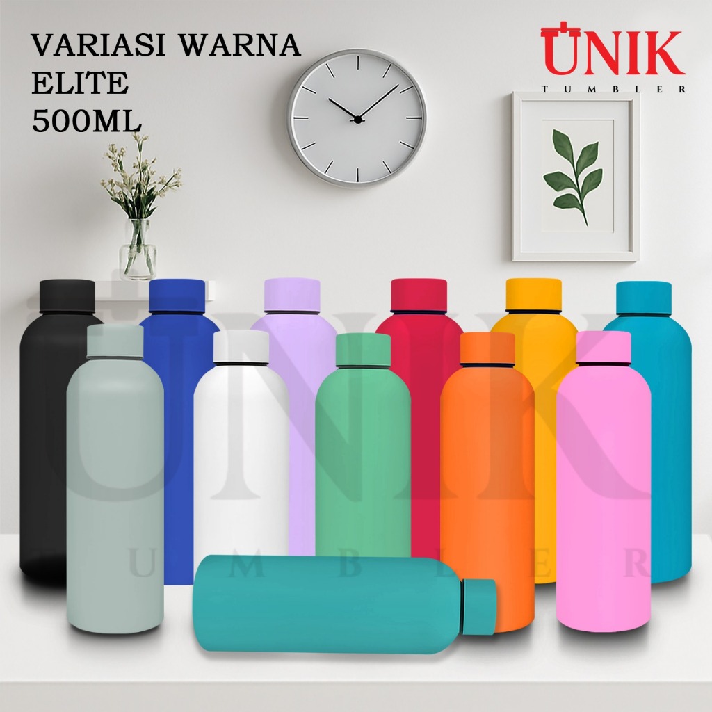 Jual TUMBLER ELITE POLOS STAINLESS 500ML BAHAN ANTI KARAT- UNIK TUMBLER ...