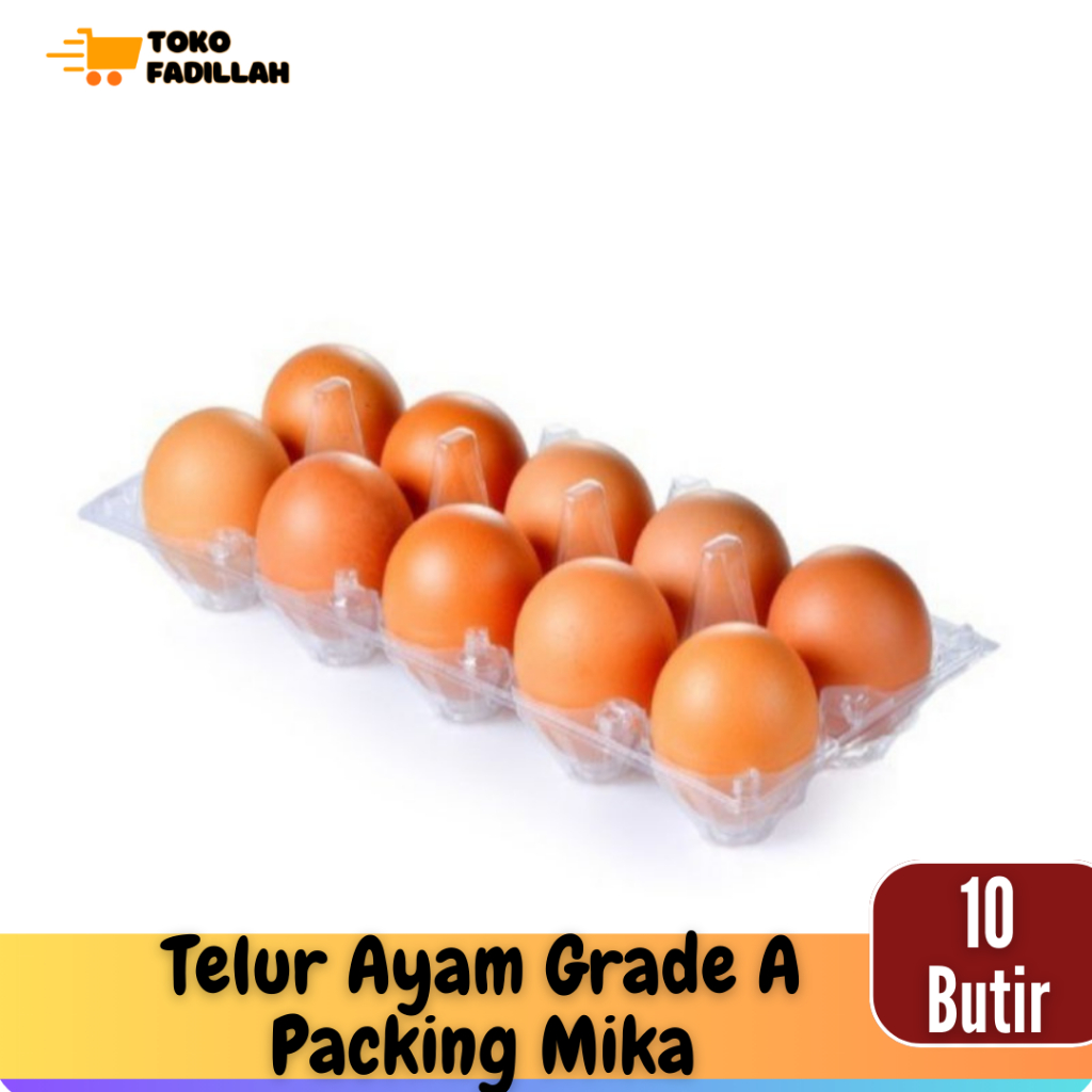 Jual [10 Butir] Telur Ayam Grade A Bersih & Segar (Packing Mika ...