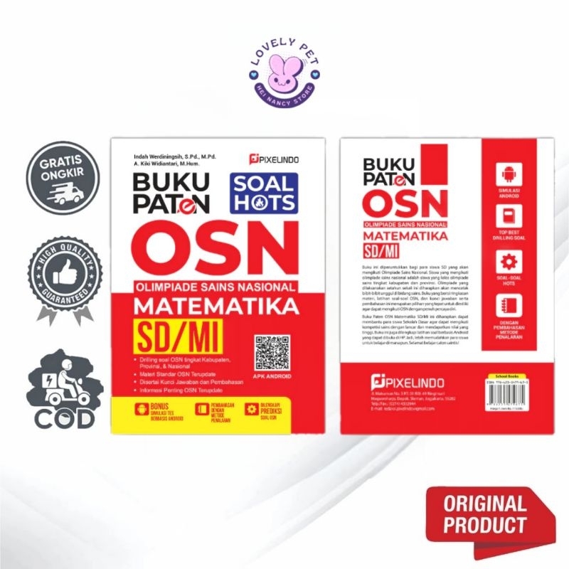 Jual Buku Paten Soal OSN Matematika Olimpiade Sains Nasional SD / MI Pixelindo | Shopee Indonesia