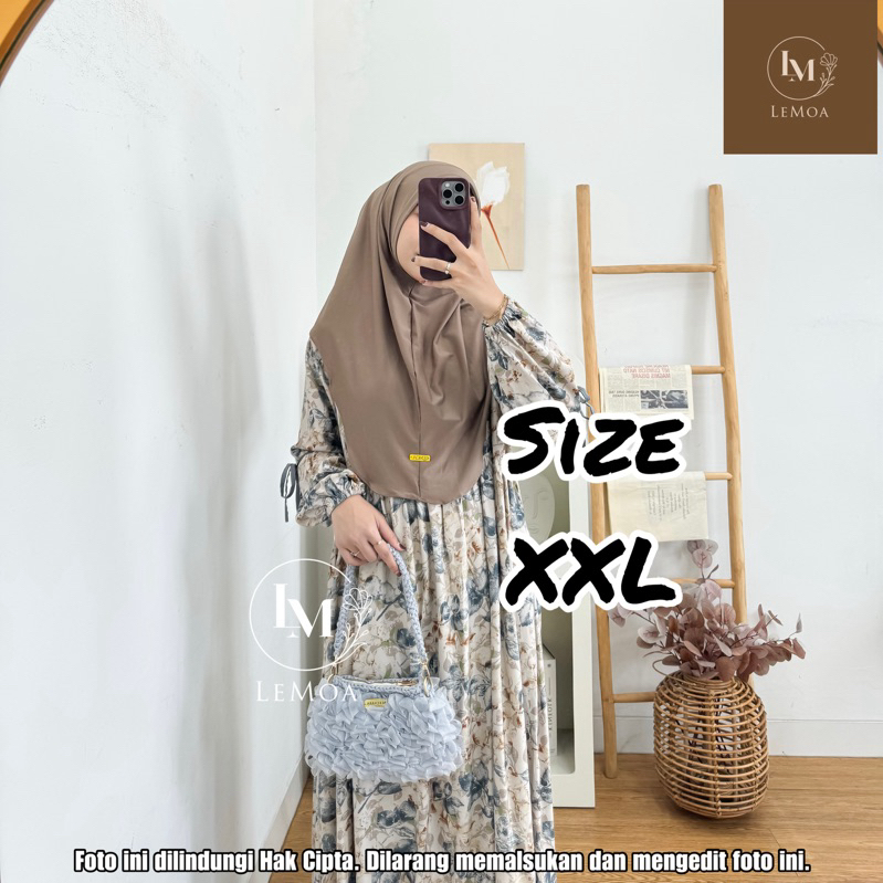Jual Aurel XXL XXXL Dress Pita Model Lengan Balon Bahan Rayon Diamond ...