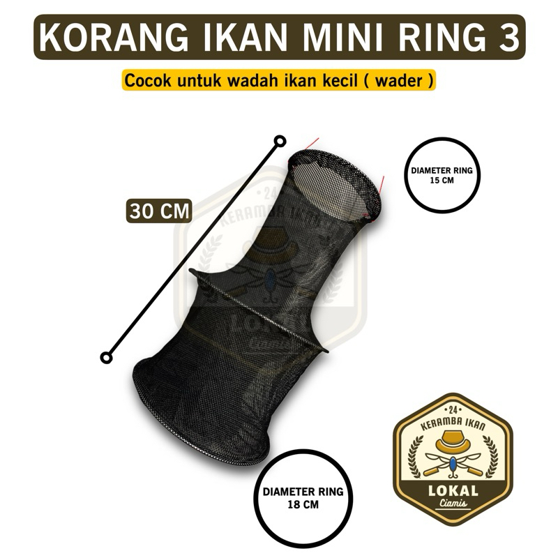 Jual KORANG IKAN RING 3 MINI PANJANG 30cm| KOJA IKAN KAIN HALUS ...