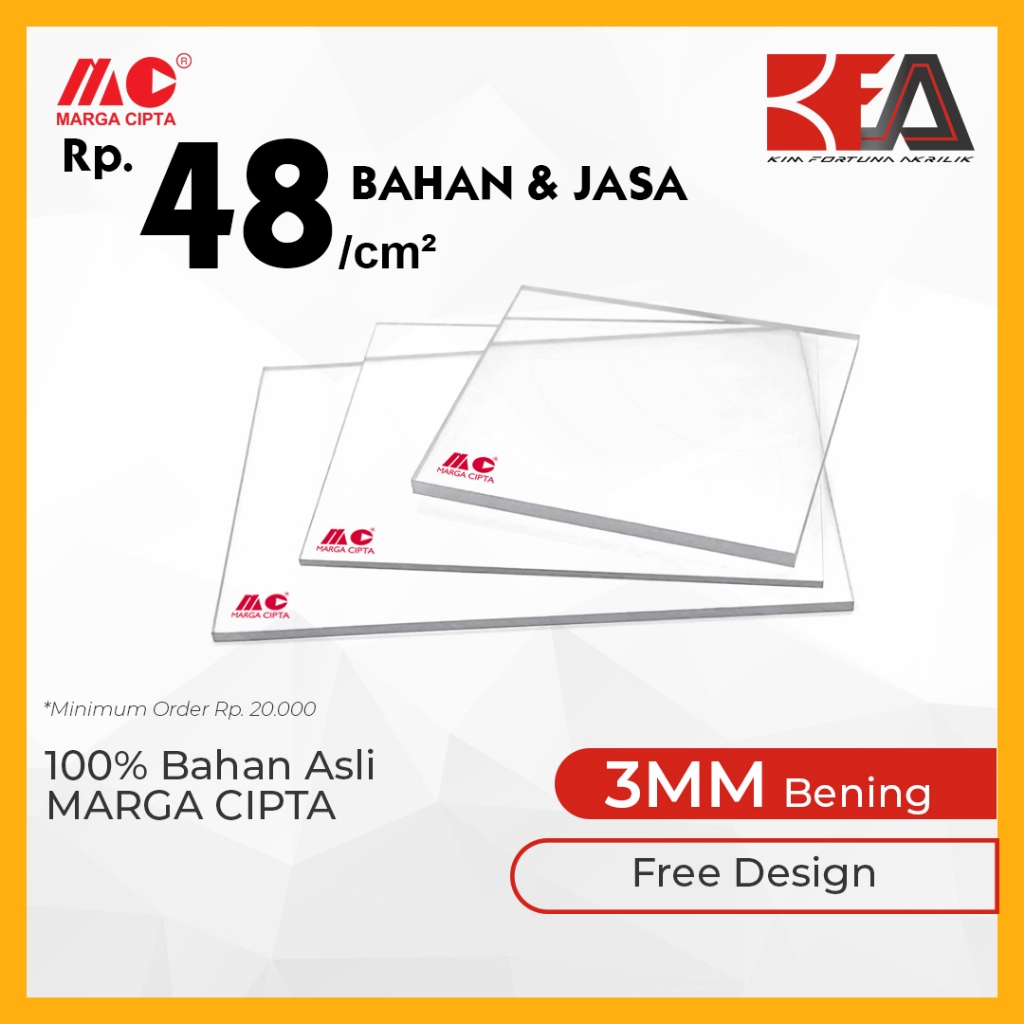 Jual Akrilik Custom 3MM Bening, Custom Acrylic, Custom Laser Cutting ...