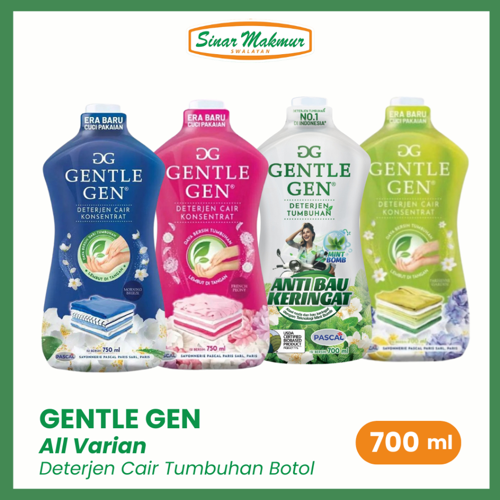Jual GENTLE GEN Liquid Deterjen Tumbuhan Botol 700ml | Shopee Indonesia