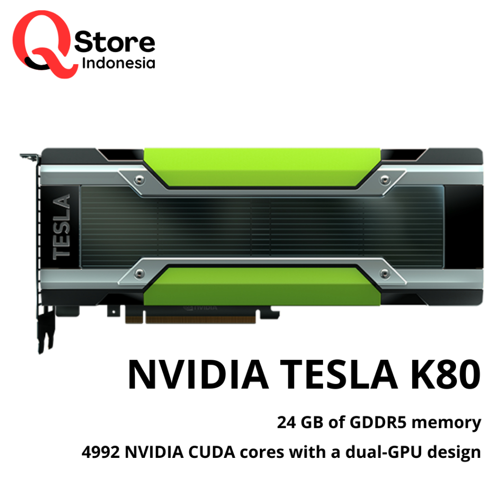 Jual NVIDIA Tesla K80 24GB | Dual GPU Accelerator | Deep Learning ...