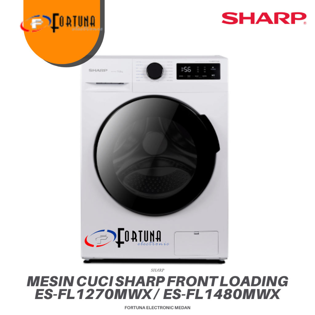 Jual MESIN CUCI SHARP ES FL 1270 MWX MESIN CUCI FRONT LOADING 7 KG ...