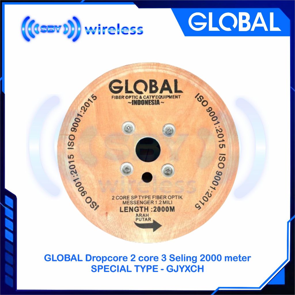 Jual GLOBAL SPECIAL TYPE 2 Core - GJYXCH Kabel FTTH Dropcore Drop core ...