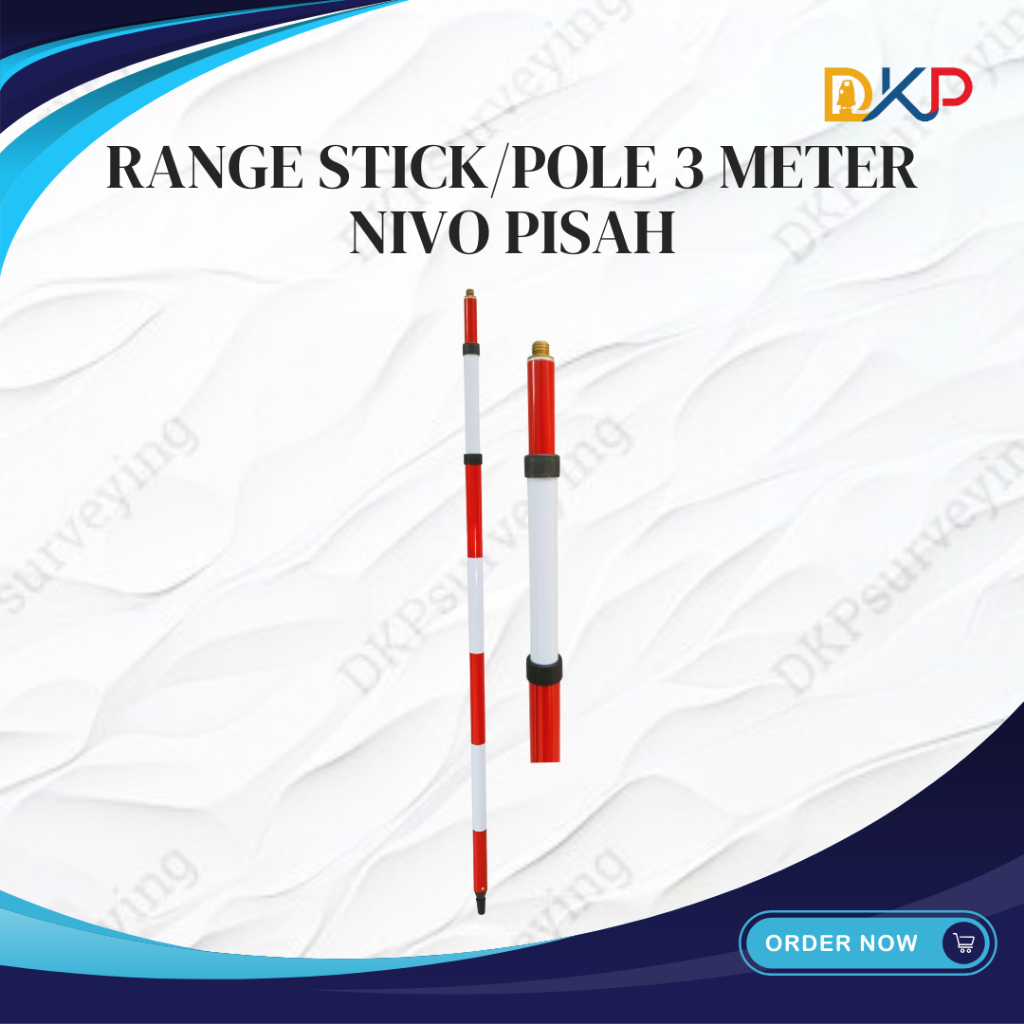 Jual Stick Pole Survey 3M / Prisma Stick Jalon Survey 3 Meter ...