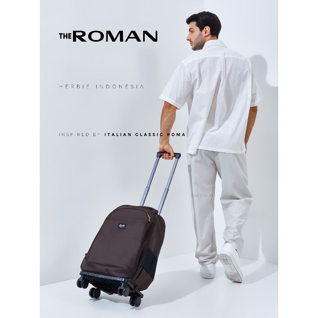 Jual [THE ROMAN] TAS RANSEL TROLI KABIN PESAWAT FASHION KOREA BARLEY ...