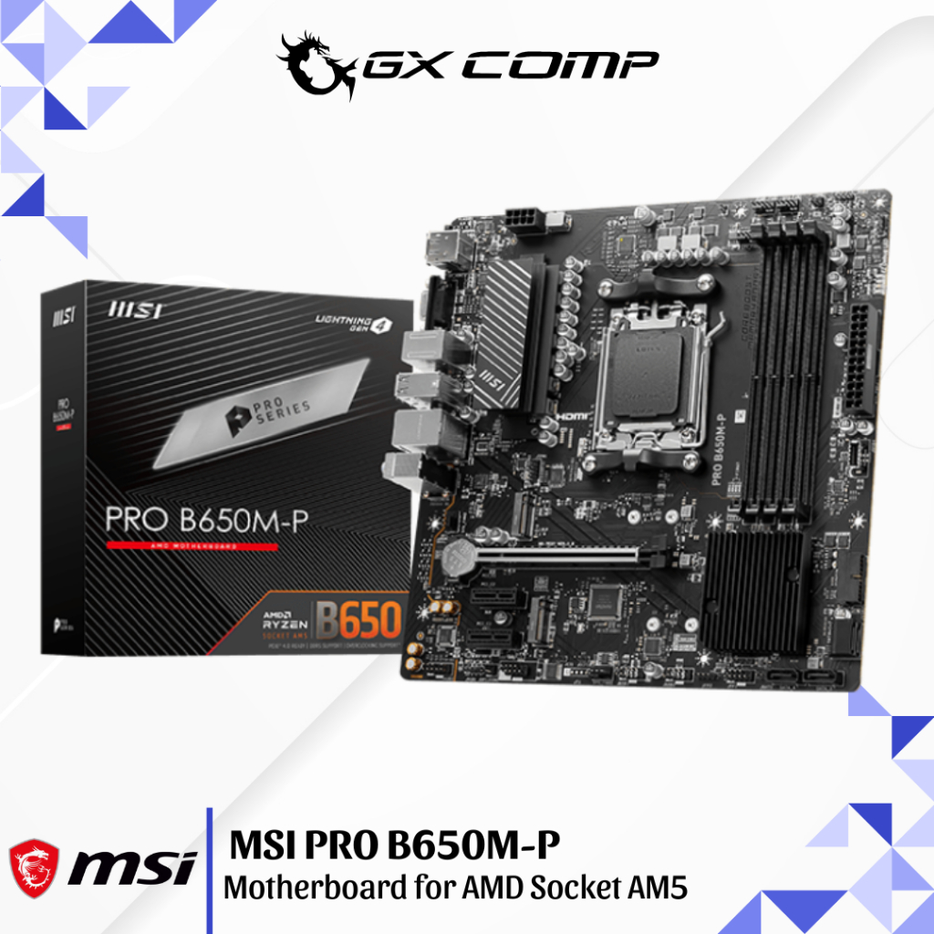 Jual Motherboard MSI PRO B650M-P Mobo for AMD Socket AM5 M-ATX | Shopee ...