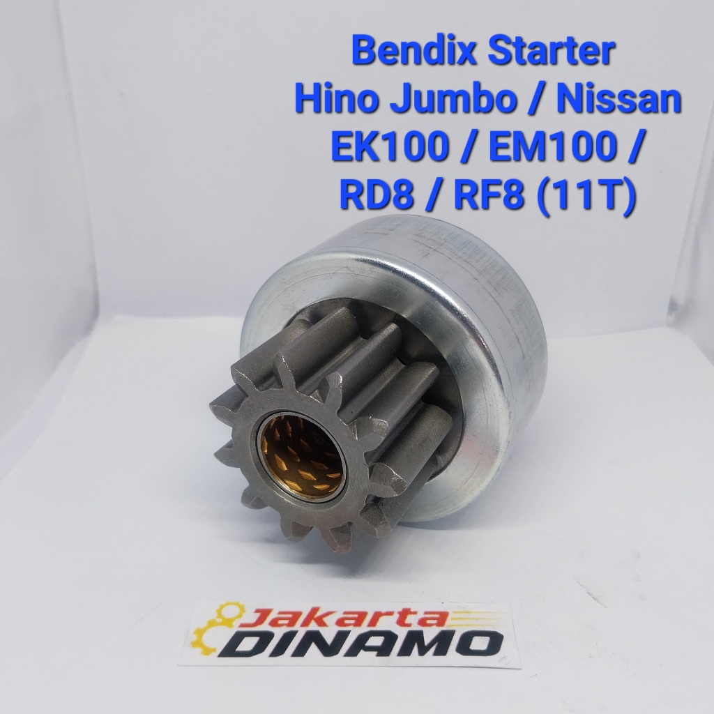 Jual Bendix Starter Hino Jumbo Nissan EK100 EM100 RD8 RF8 (11T ...