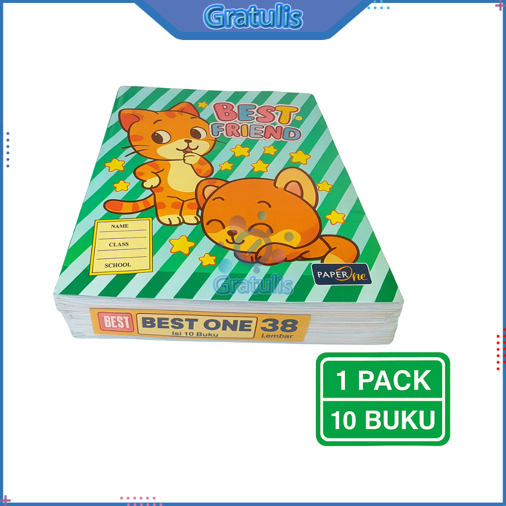 Jual BUKU TULIS KUARTO BEST ONE MOTIF 38 LEMBAR (1 PACK/10 BUKU) / BUKU ...