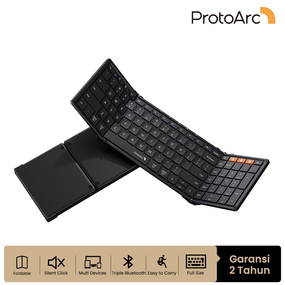Jual ProtoArc XK01 Foldable Keyboard Lipat Wireless Triple Bluetooth ...