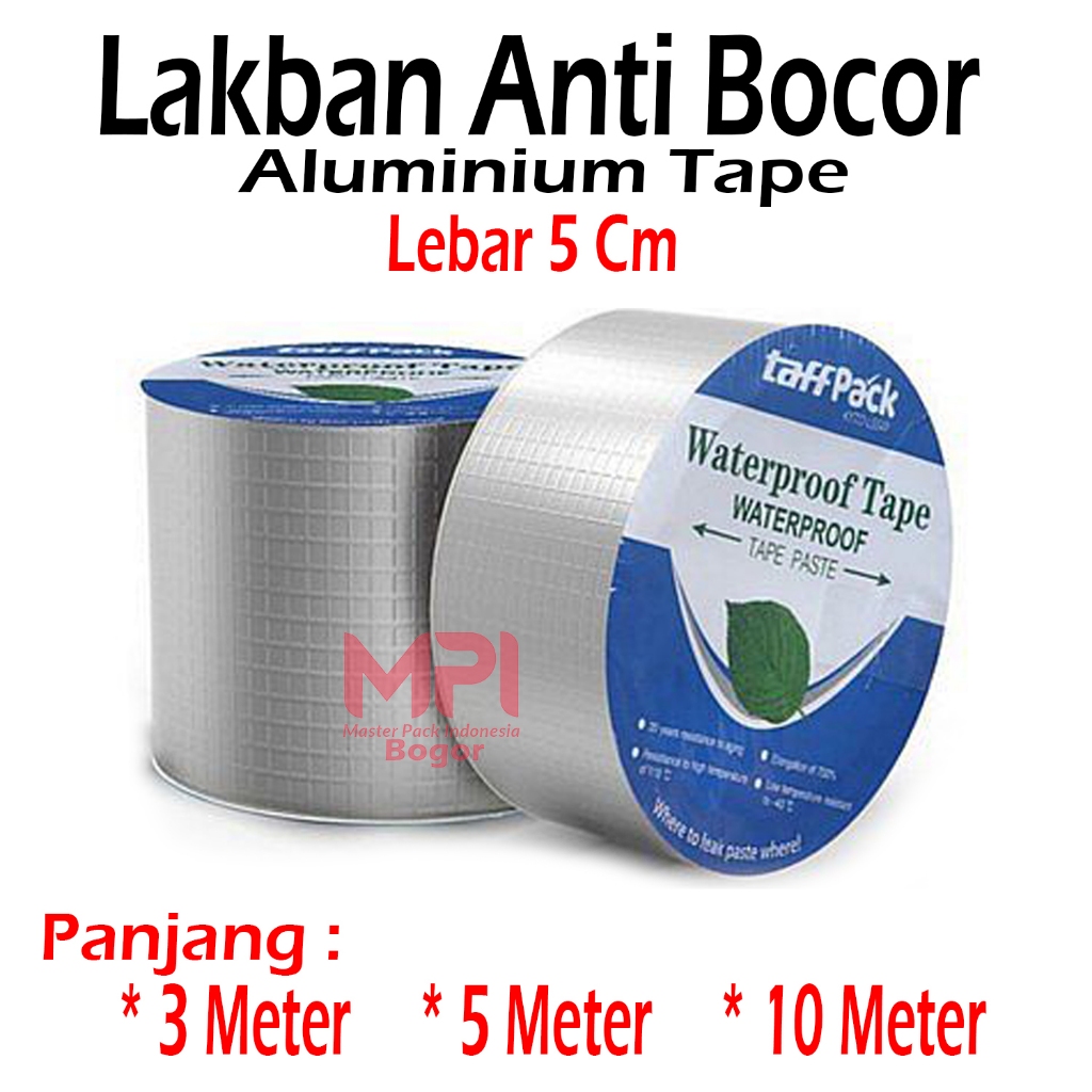 Jual Lakban Anti Bocor Aluminium - Aluminium Foil Tape Anti Bocor - Butyl Tape Plaster ...