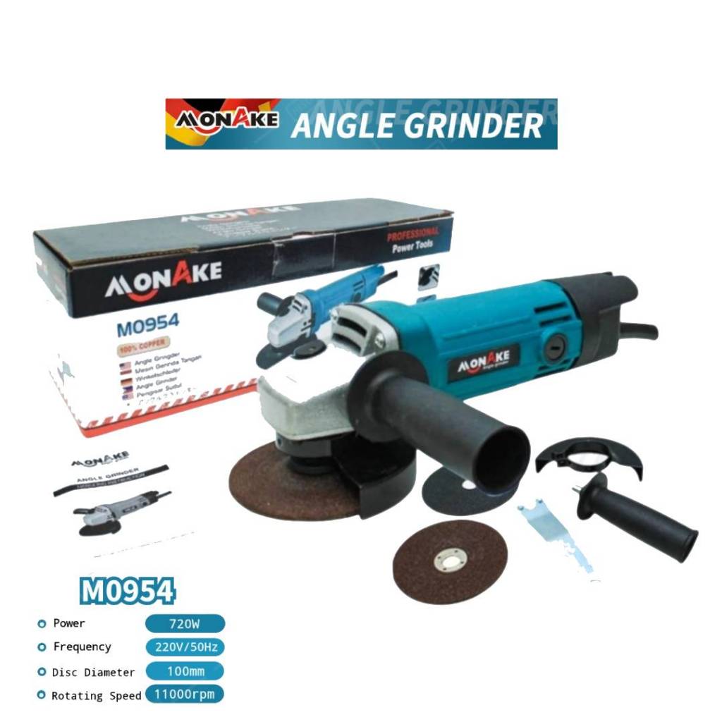 Jual MONAKE Mesin Gerinda Tangan 4 inch 100mm / Angle Grinder mini ...