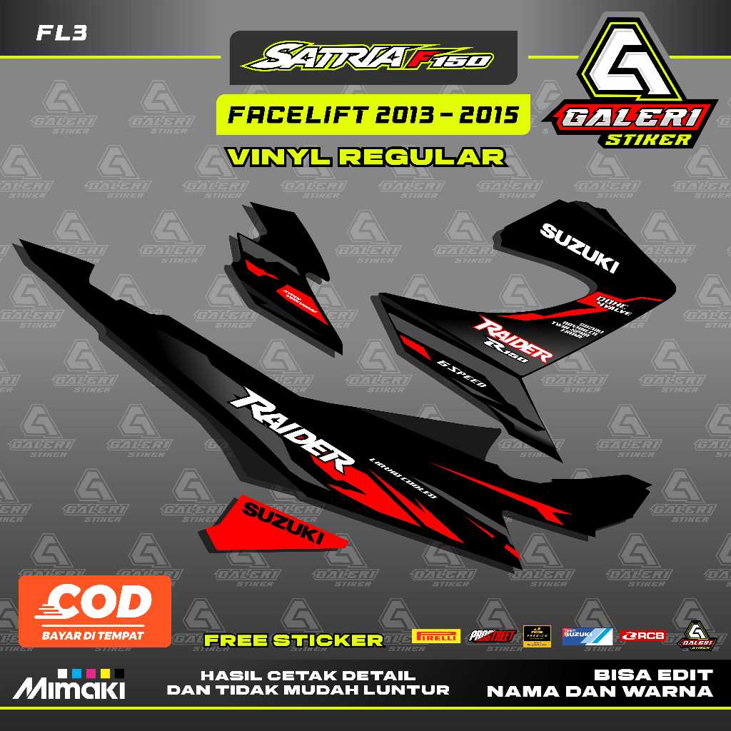 Jual STRIPING VARIASI SATRIA FU FACELIFT STICKER BISA CUSTOM SUKA SUKA ...