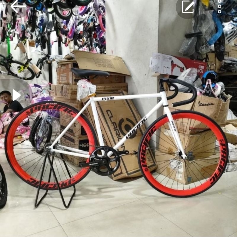 Jual sepeda fixie 700c frame pacific velg pacific | Shopee Indonesia