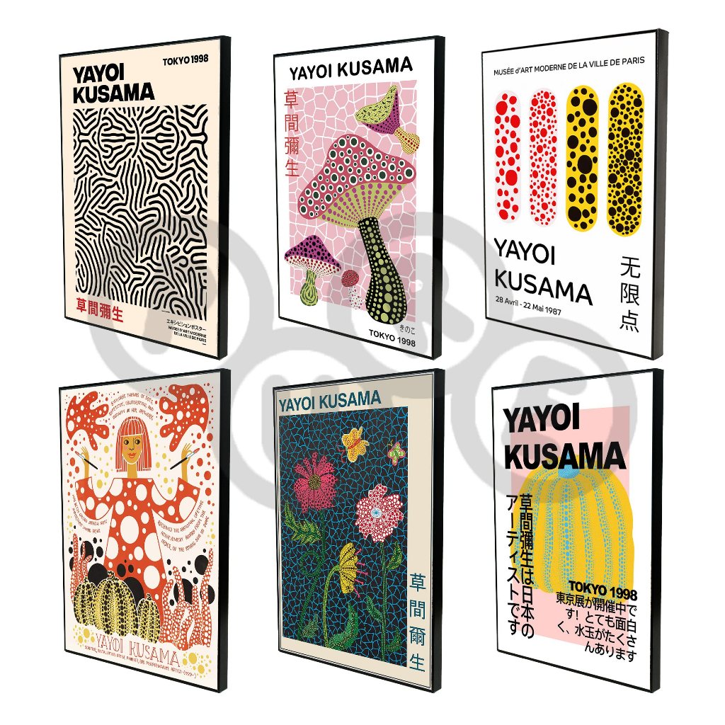 Jual Poster Frame Yayoi Kusama Bingkai Ukuran Besar A1 & A2 Wall Decor ...