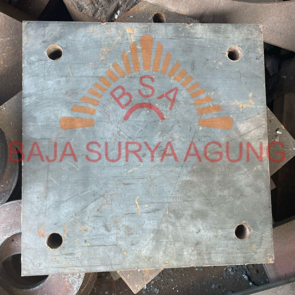 Jual Base Plate / Plat Besi Hitam Tebal 20mm ukuran 25x25cm, 30x30cm ...
