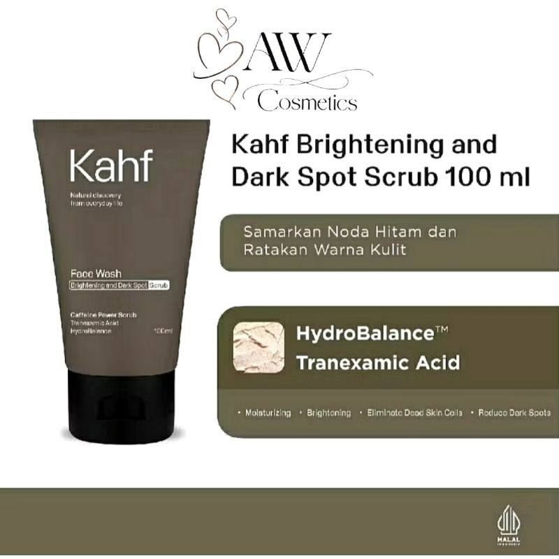 Jual KAHF FACE WASH BRIGHTENING and DARK SPOT SCRUP 100ML (100% ...