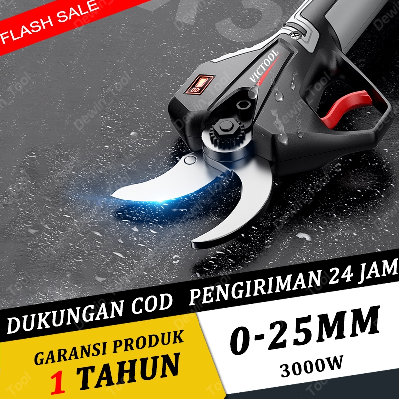 Jual DEWIN gunting taman listrik 3000W gunting dahan elektrik cordless ...