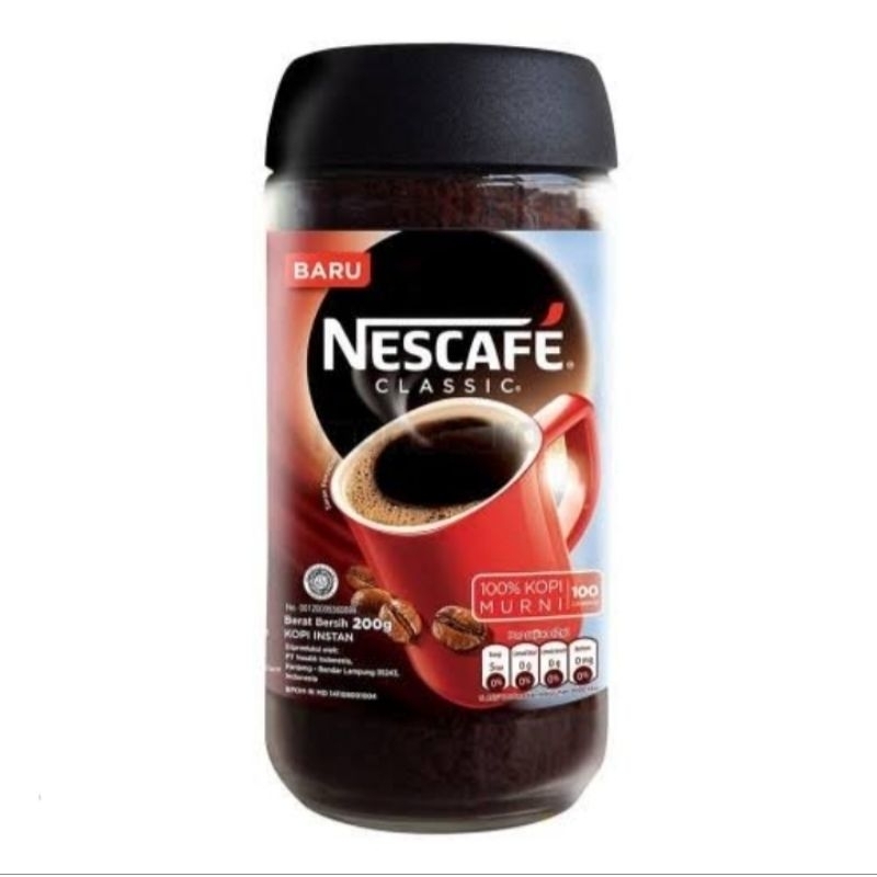 Jual Nescafe Classic 100gr 50 gelas kopi instan kopi hitam/ Kopi ...