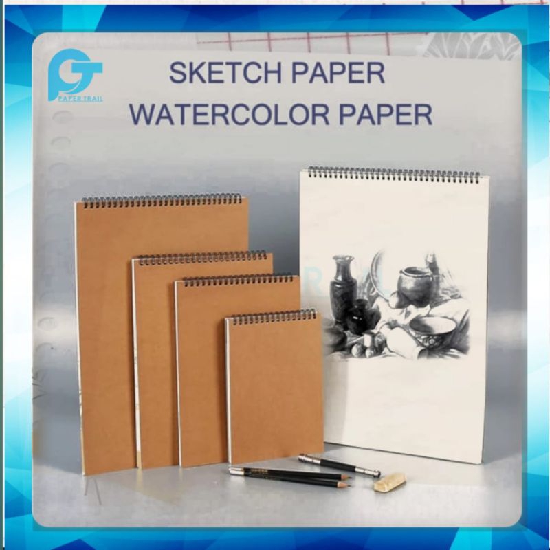 Jual Watercolor Buku Cat Air Tebal 250 Gsm isi 40 Halaman Sketchbook ...