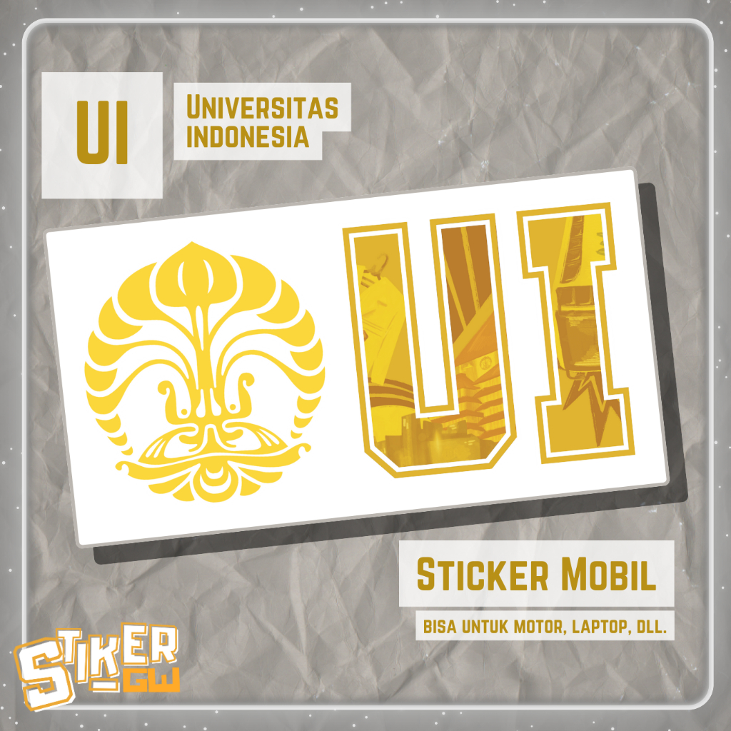 Jual [UV] Sticker Mobil UI | STIKER UNIVERSITAS INDONESIA | StikerGW ...