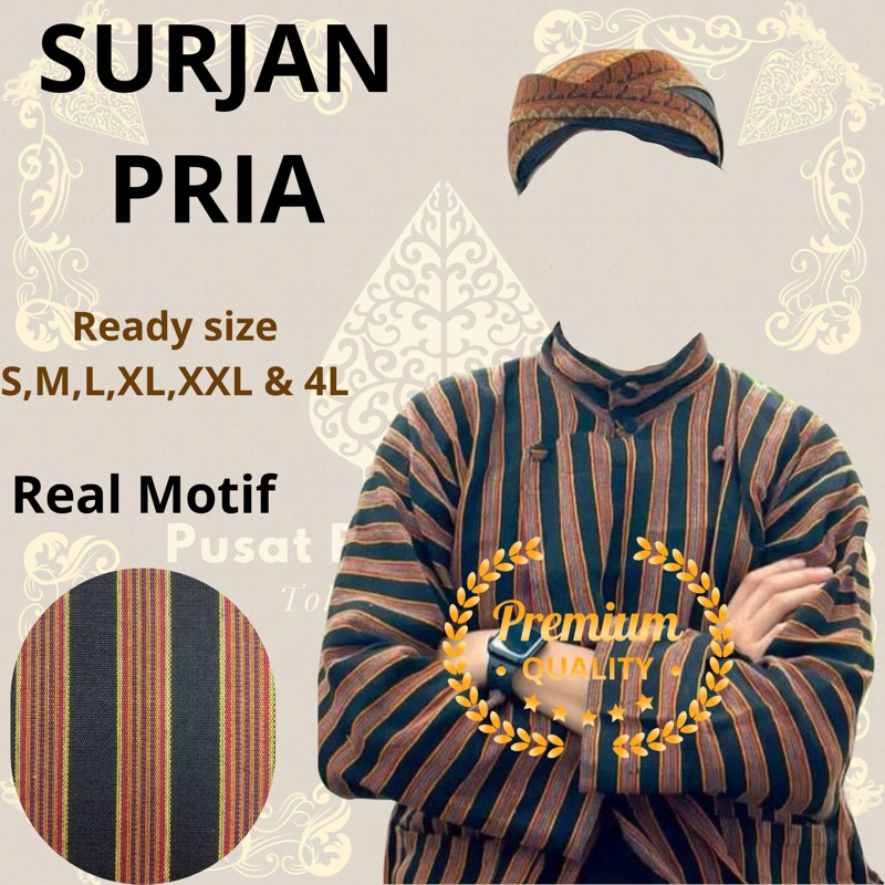 Jual Ready Siap Kirim!!! Baju Adat Jawa Lurik Dewasa Pria Baju Lurik Adat Jawa Dewasa Baju Jawa ...
