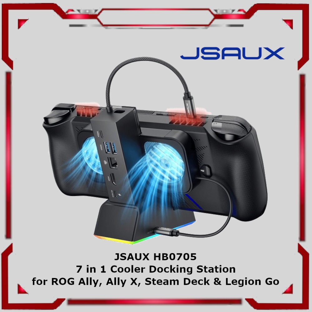 Jual JSAUX 7-in-1 RGB Cooling Fan Docking Station USB Hub Accessories ...
