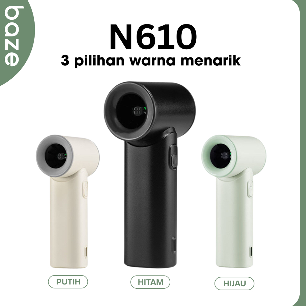 Jual BAZE N610 Kipas Angin Portable Mini Denagn Turbo Wind Fan Premium Style N610 Portable ...
