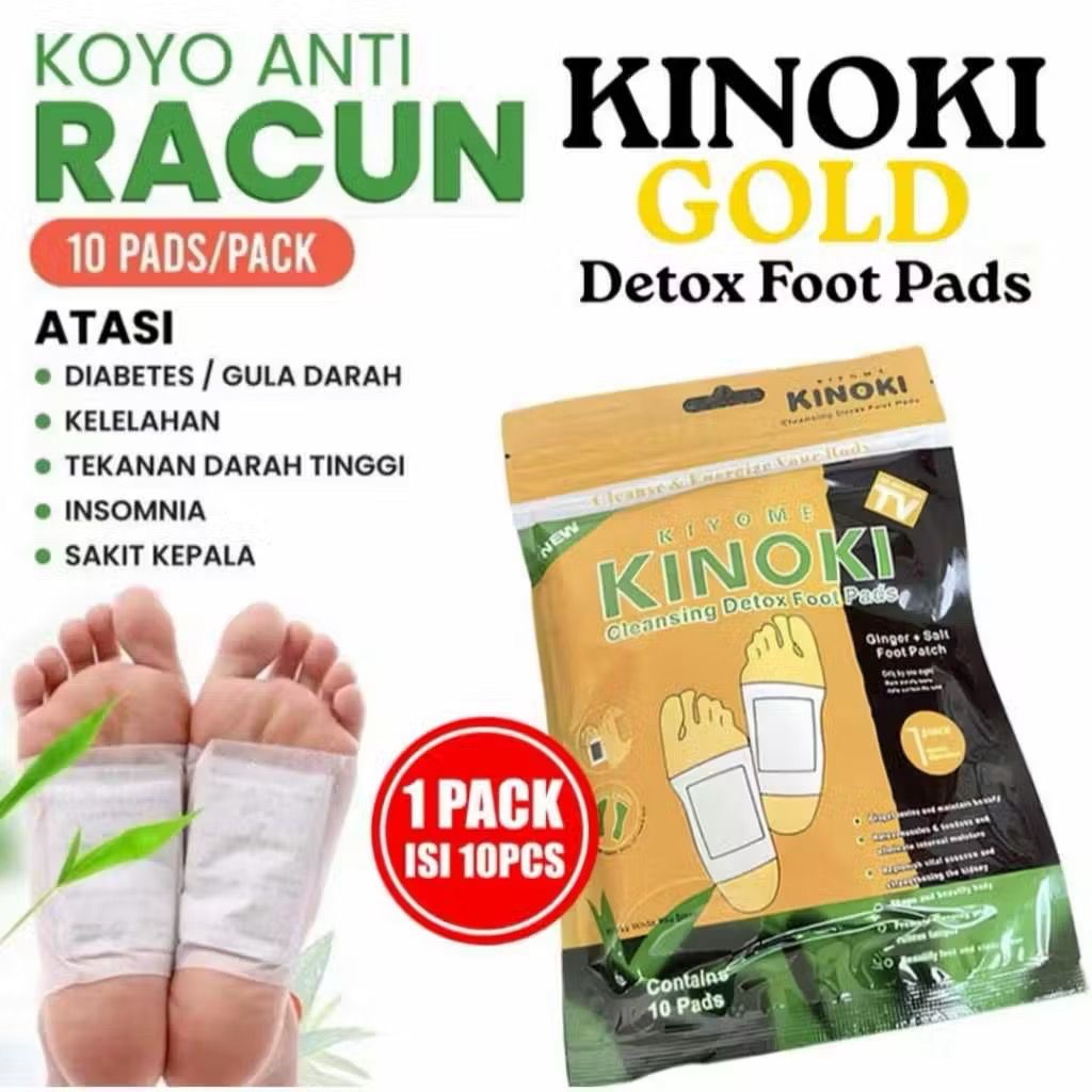 Jual Kinoki Gold Detox Kaki Asli Original 1 pack isi 10 pcs/Kinoki Gold ...