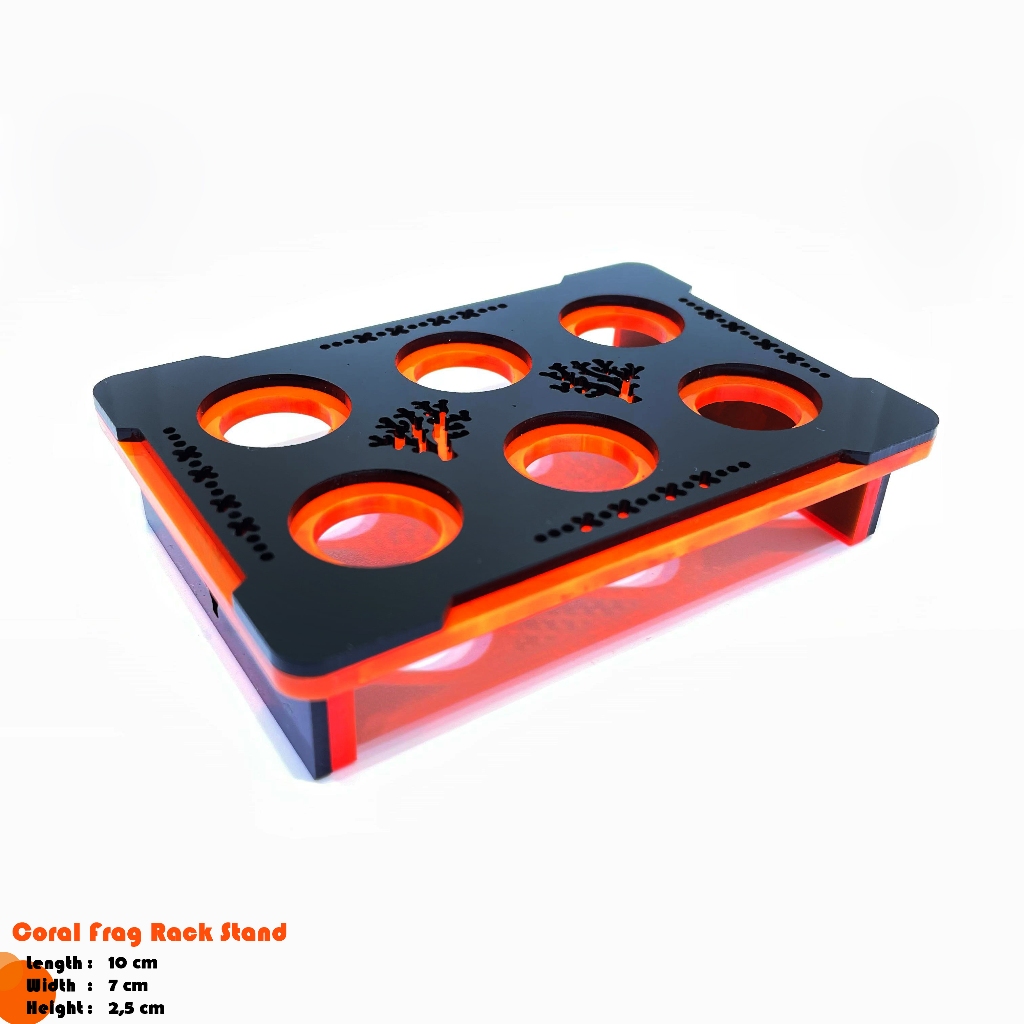 Jual Coral Frag Rack Stand Model Glow 6 Hole Neon Orange Akrilik 5mm ...