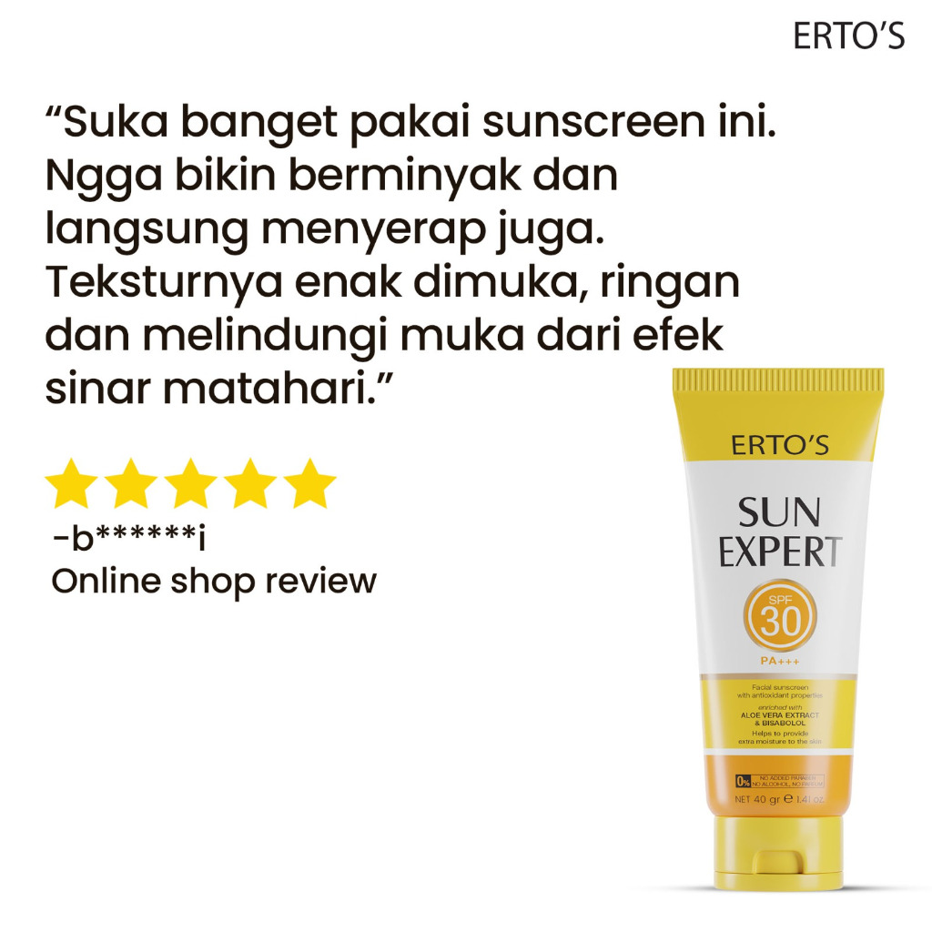 Jual Erto's Sun Expert SPF 30 PA+++ sunblock untuk semua jenis kulit ...