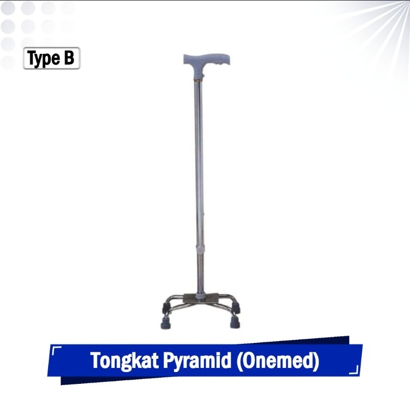 Jual Tongkat Jalan Orang Tua Pyramid Kaki 4 OneMed Alat Bantu Jalan Lansia Kaki 3 | Shopee Indonesia