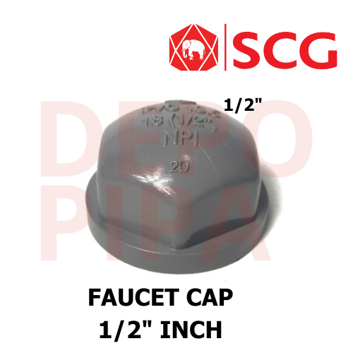 Jual SCG - FAUCET CAP / DOP DRAT DALAM PVC 1/2" INCH AW | Shopee Indonesia