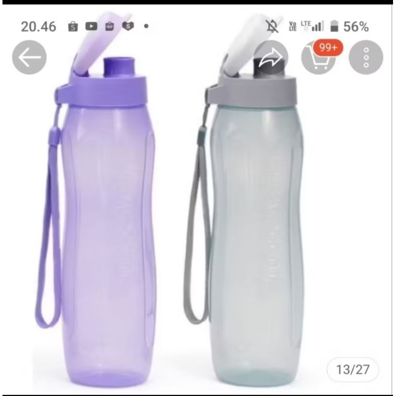 Jual Tupperware Eco Bottle 750ml with Spout Cap 1Pc ECER SATUAN baru ...