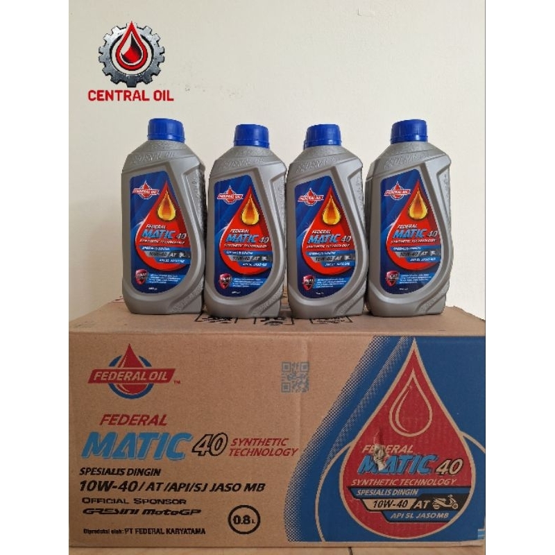 Jual Oli Federal Ultratec Matic Silver SAE 10W-40 800ml Perdus 24 Botol ...