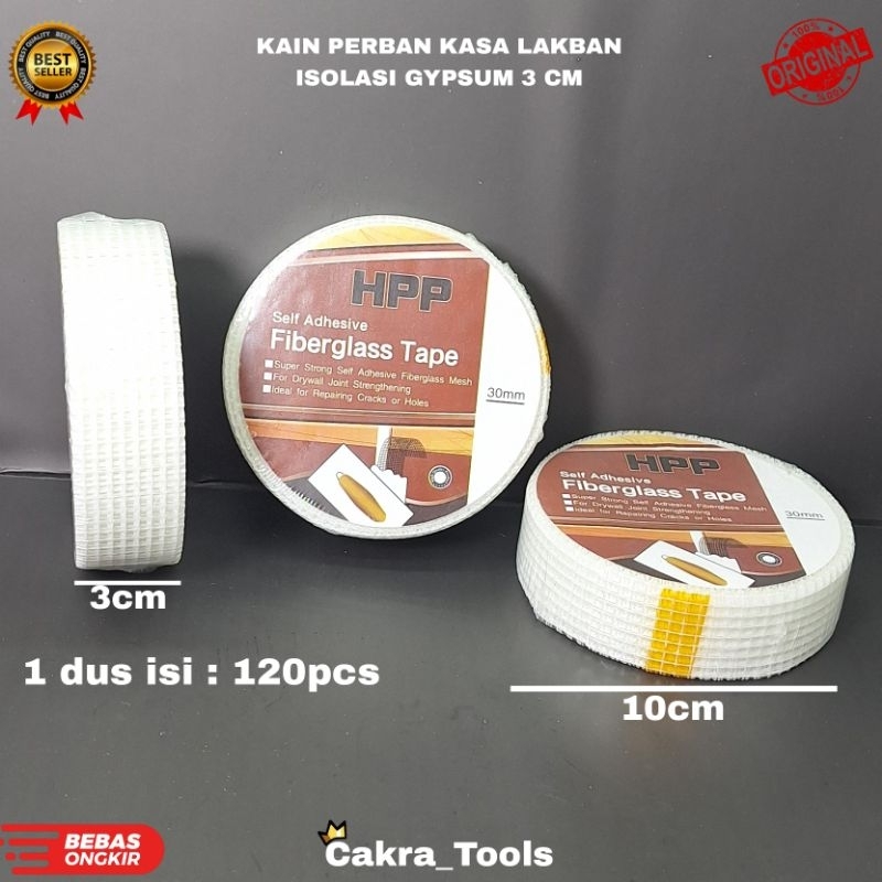 Jual KAIN PERBAN KASA + LEM PEREKAT LAKBAN ISOLASI GYPSUM 3 CM | Shopee ...